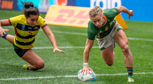 Roos leads the charge as SA beat Colombia for first win at RWC Sevens ...