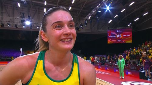 Post-match interview with Liz Watson | Australia v Malawi | Netball ...